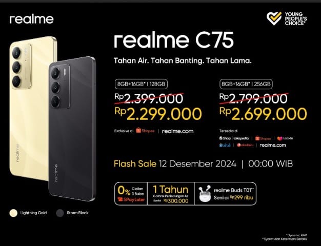 Debut di Indonesia, Segini Harga realme C75